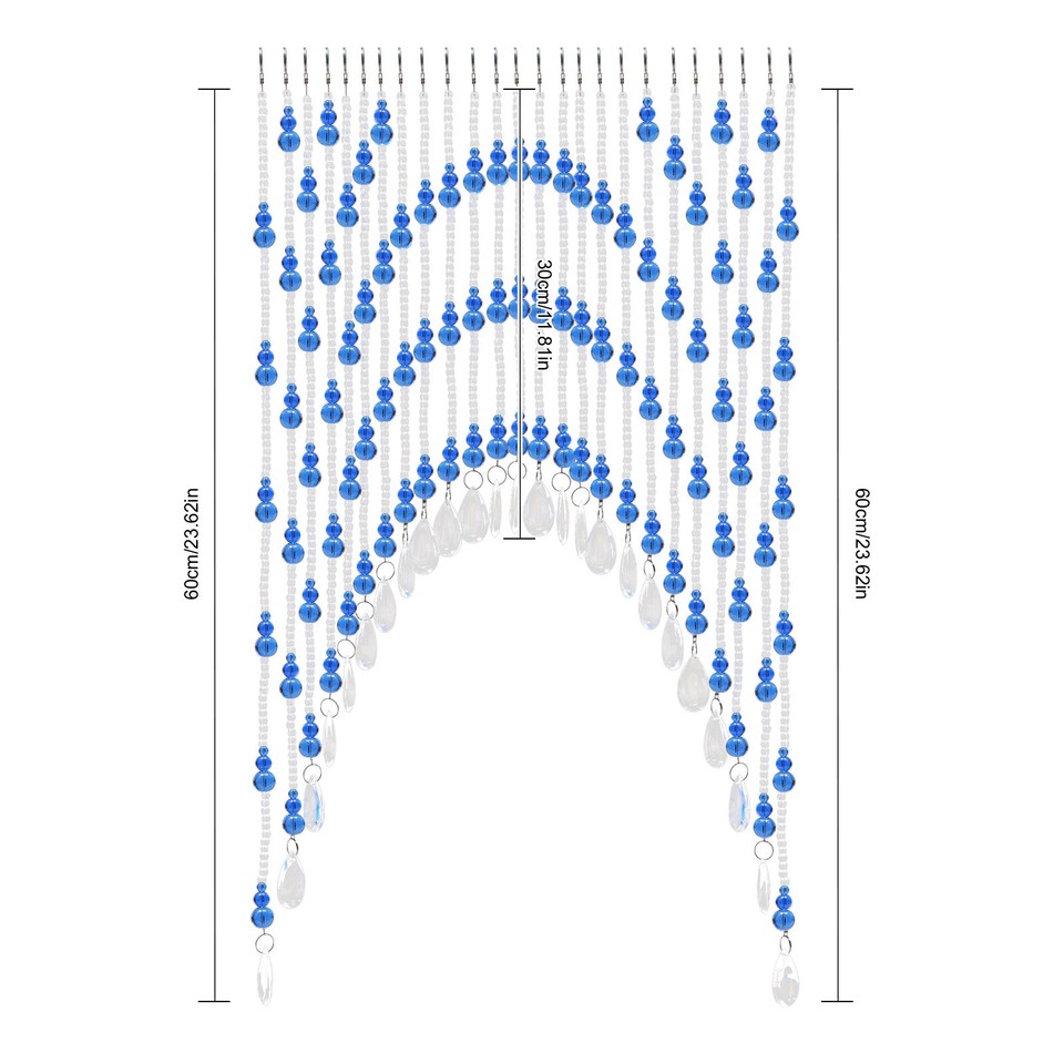 25 Strings Crystal Beaded Curtain Garland Arched Door String Curtains ...