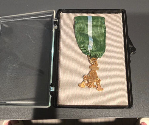 Vintage BSA Boy Scouts of America Scouter's Award Medal & Ribbon GOLD ...