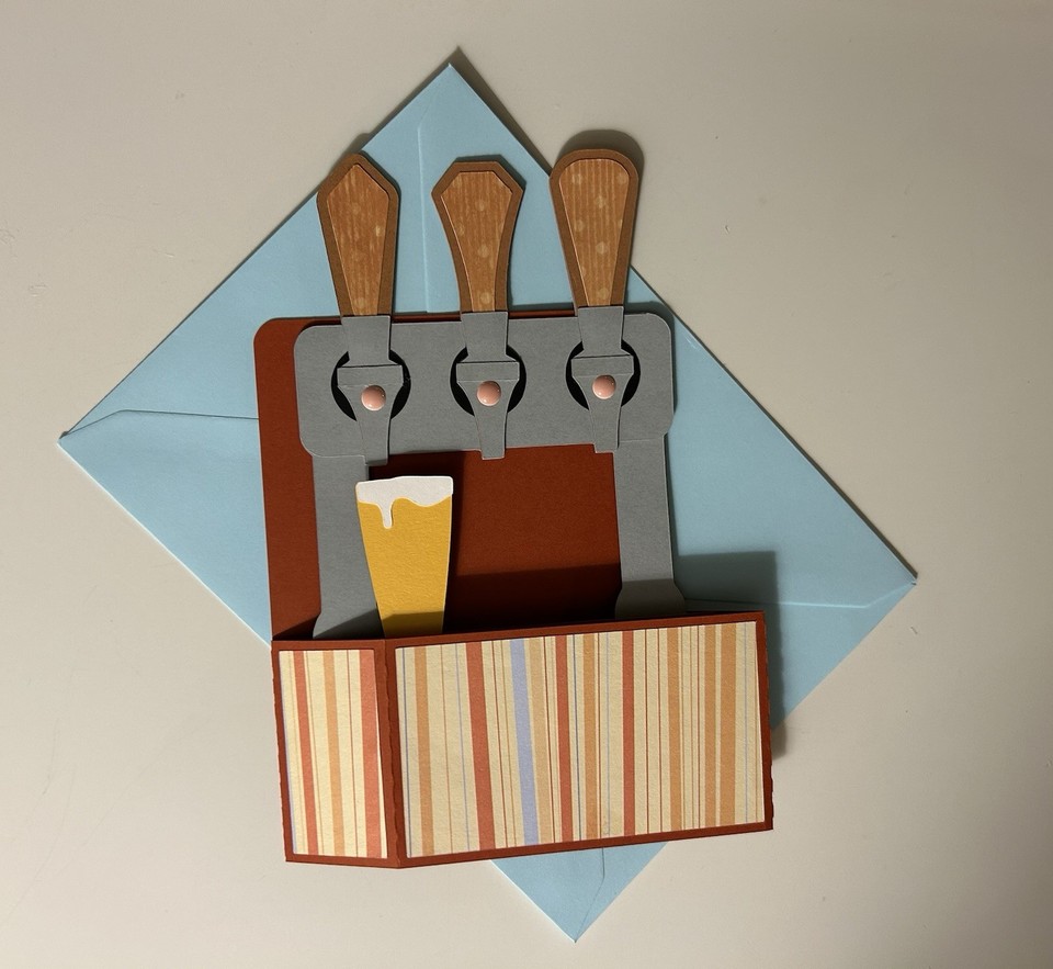 Beer Taps Handmade Box Greeting Card Any Occasion 3D Masculine Birthday ...