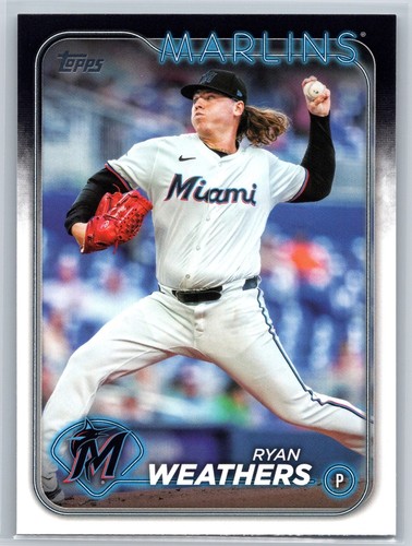 Ryan Weathers 2024 Topps Baseball Update Series #US103 Miami Marlins ...