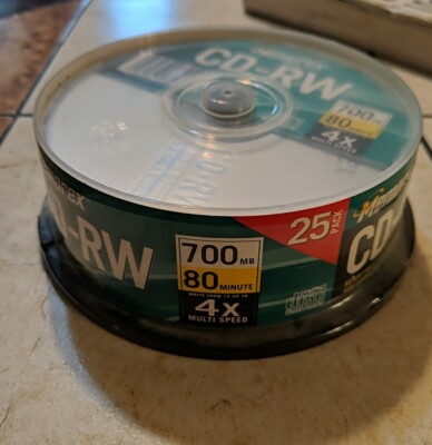 NEW MEMOREX CD-RW 80 MIN 700 MB 4x MULTI SPEED 25 Pack CD’s | eBay