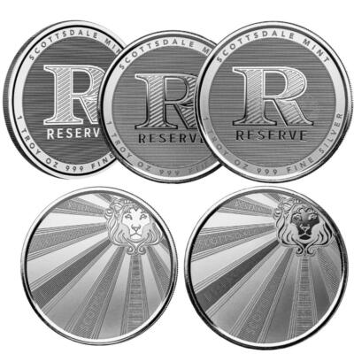 5 x 1 oz RESERVE .999 Silver Rounds by Scottsdale Mint (BU) #A646 | eBay
