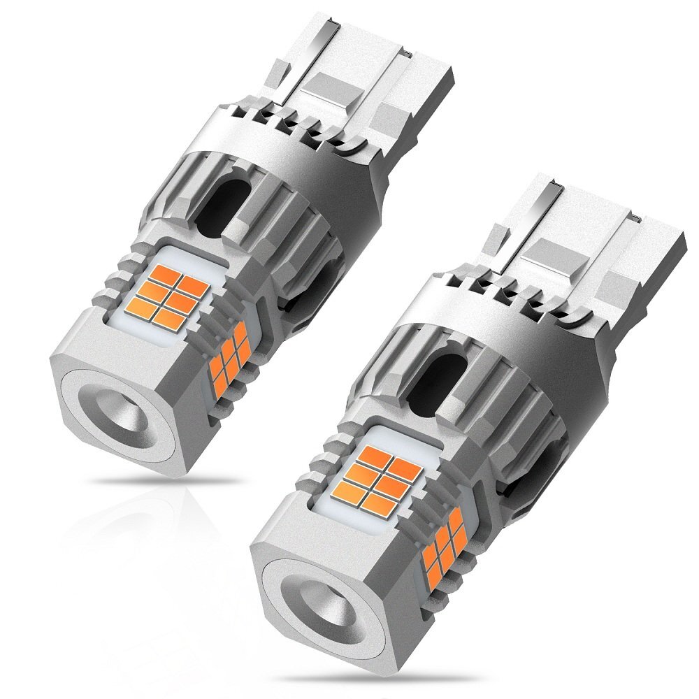 2X Amber T20 LED Light Bulbs (7443 7440 7441 7444) Plug&Play Canbus ...