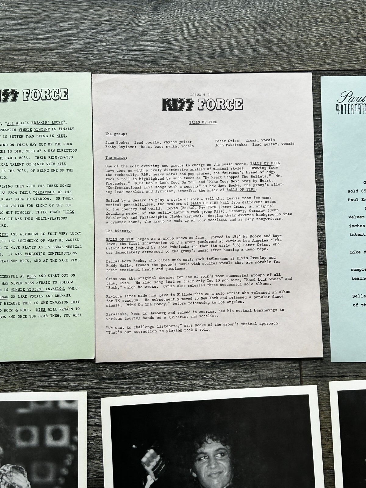 KISS Fan Club Kit KISS FORCE Fanzine Magazine 18pc Lot 1986 USA Vintage ...