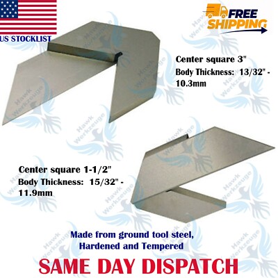1-1/2" & 3" Machinist Center Finder Square Gauge Centering Hand Tool ...
