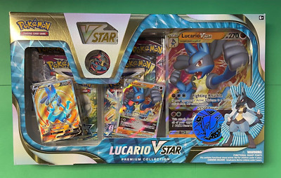 POKEMON TCG LUCARIO VSTAR PREMIUM COLLECTION BOX (6 BOOSTER PACKS ...