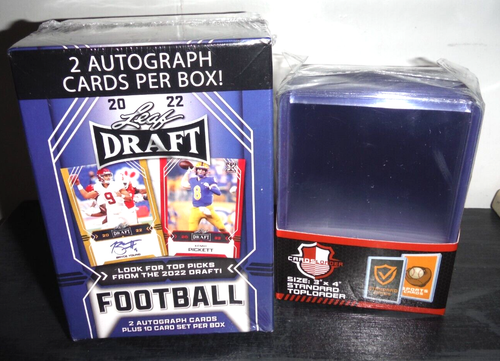 2022 LEAF FOOTBALL TOP DRAFT PICKS BLASTER - Sealed AND Toploader Card ...