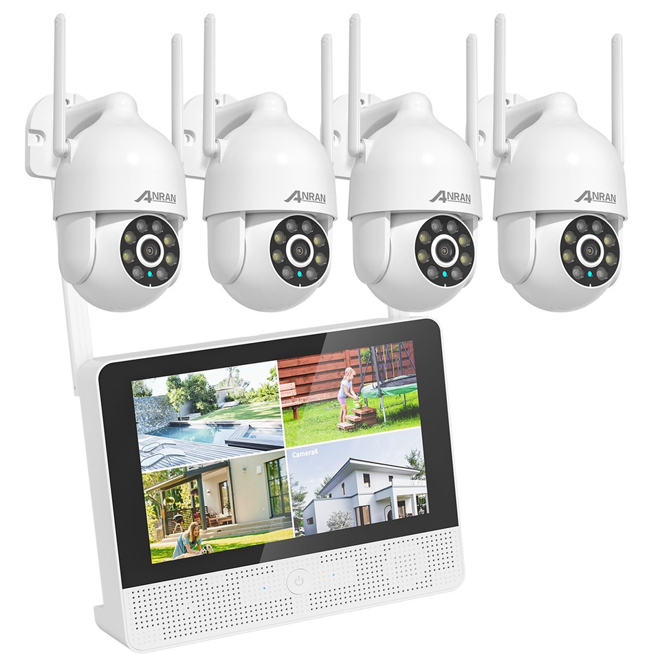 ANRAN Home Security Camera System WiFi CCTV With 10"Monitor 2TB ...