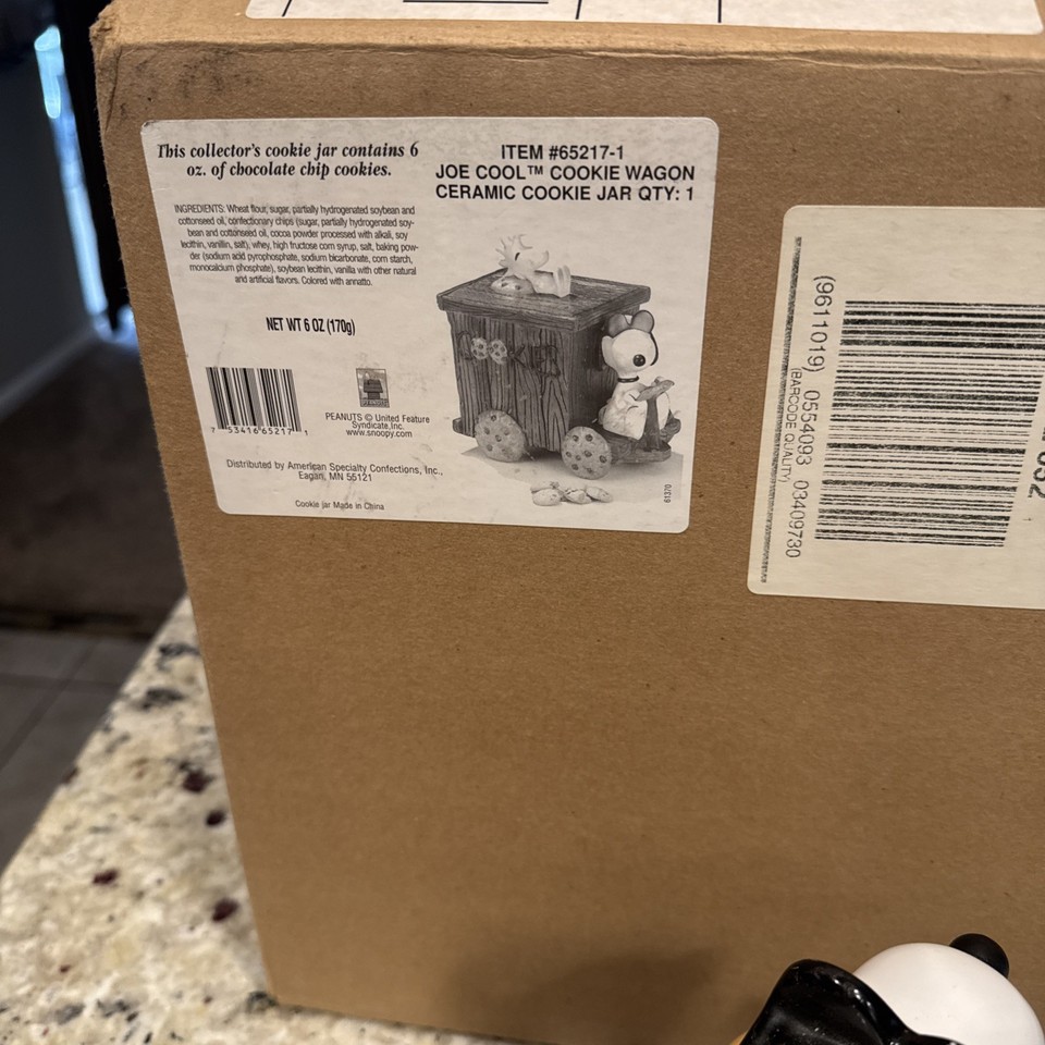 1997 Extremely Rare Peanuts Snoopy & Woodstock Cookie Wagon Jar | eBay