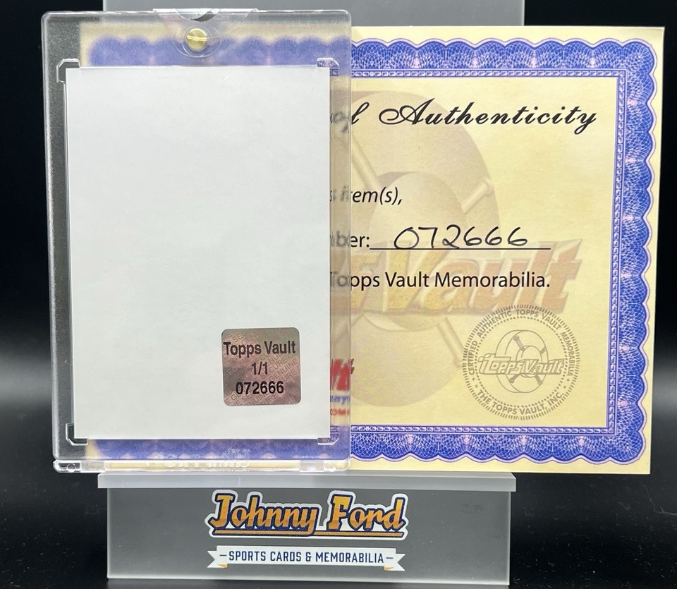 2020 Topps Gallery Mike Clevinger Topps Vault Blank Back 1/1 Guardians ...