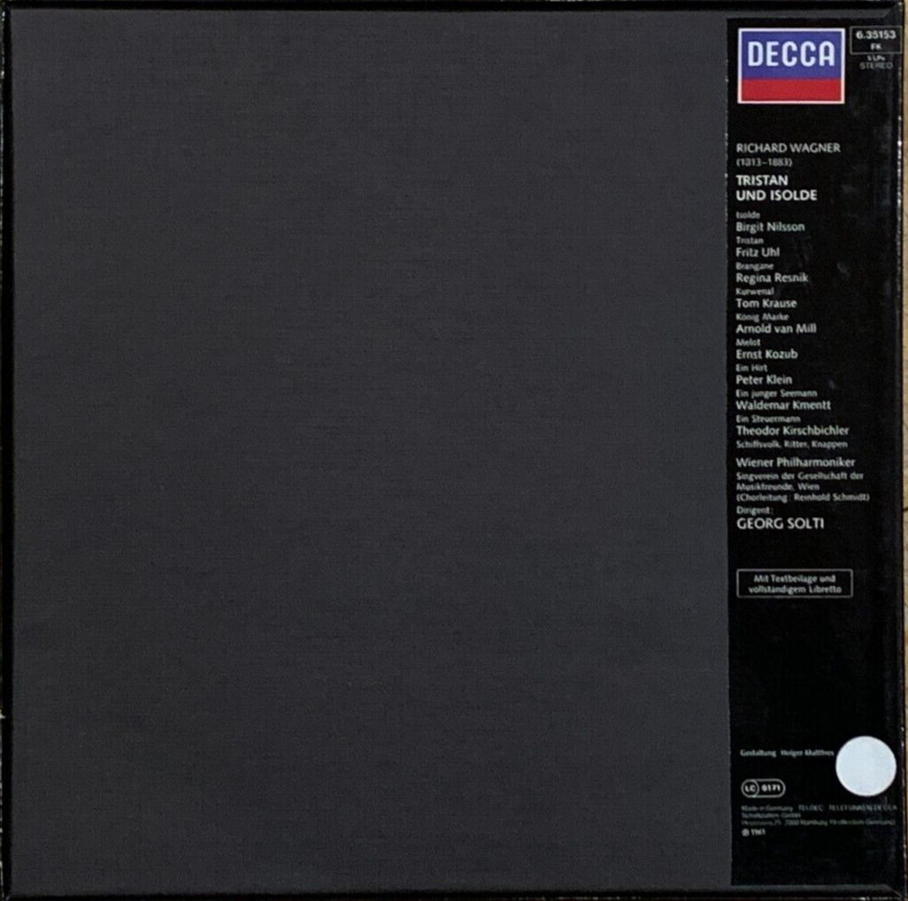Richard Wagner Tristan und Isolde GEORG SOLTI Decca 5LP Box 6.35153 FK ...