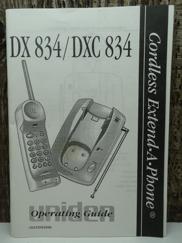 Uniden Cordless Extend Phone DX 834 DXC 834 Operating Guide Manual | eBay