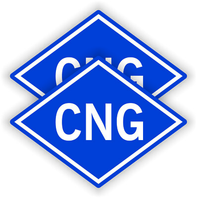 (2) Large 5" x 6.75" CNG Stickers Compressed Natural Gas Vinyl Decals ...