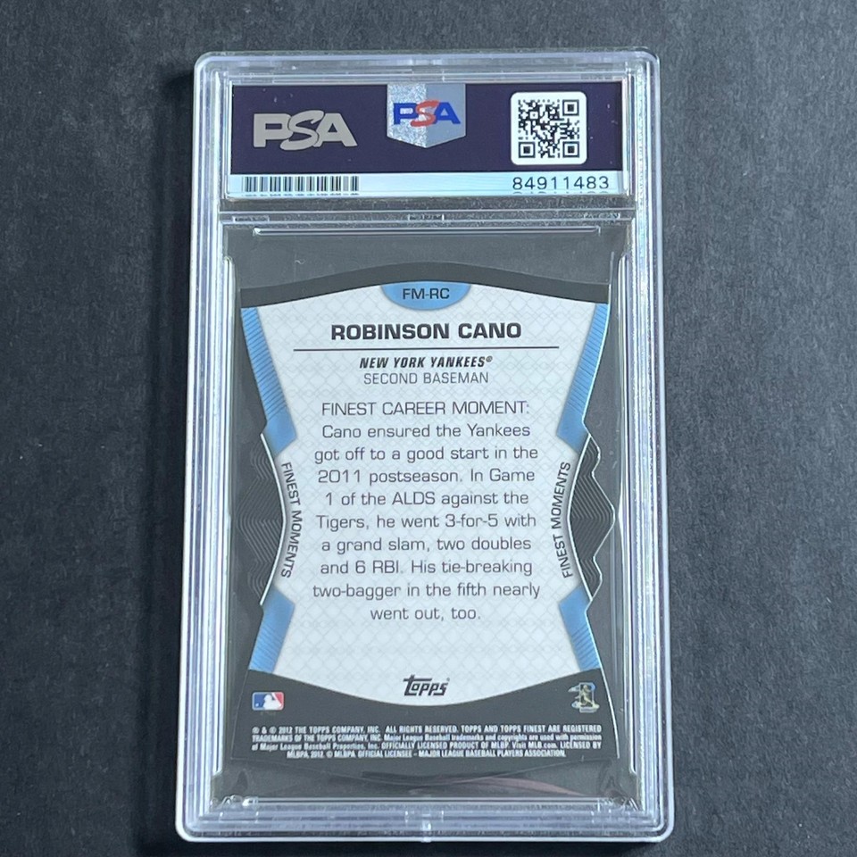 2012 Topps Finest #FM-RC Robinson Cano Signed Card PSA Slabbed Auto 10 ...
