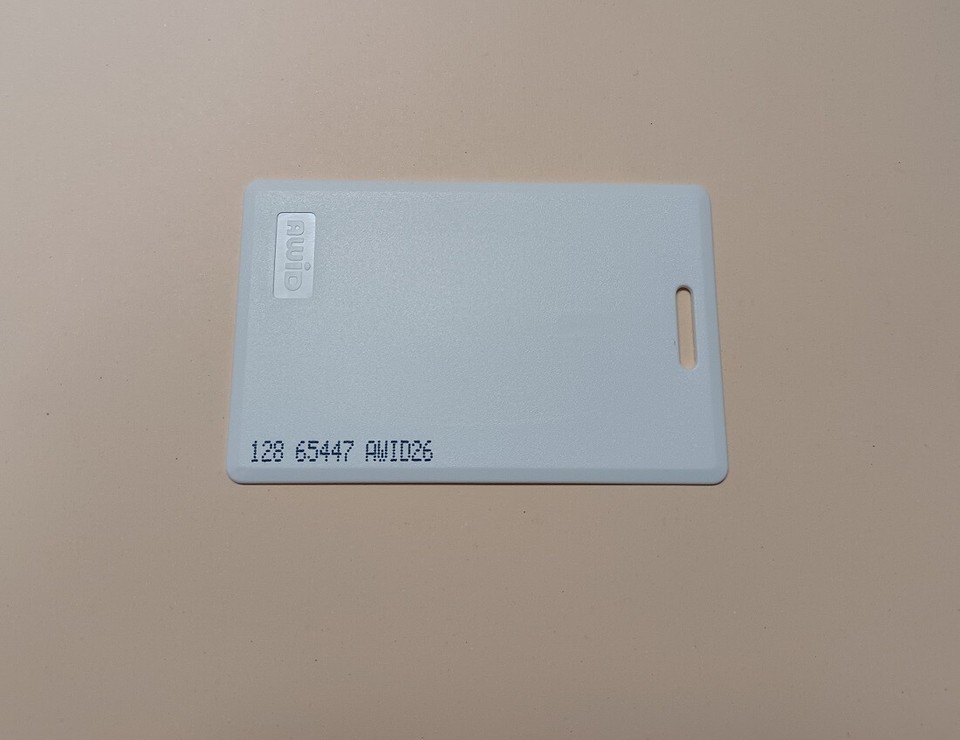 AWID Proximity Card AWID26 Prox Card, Clam Shell, New, Facility Code ...
