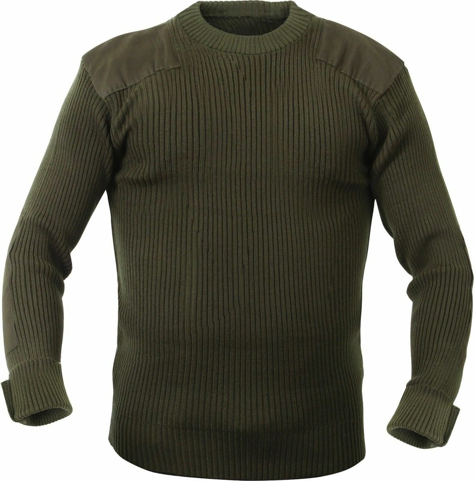 Rothco Acrylic Military Crew Neck Army Commando Sweater Uniform (Choose ...