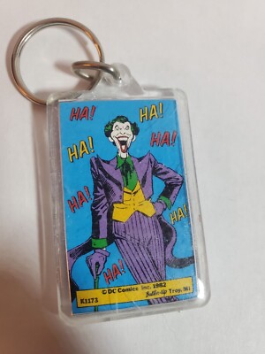 Vintage 1982 Batman Joker DC Comics Keychain Key Ring USA K1173 NOS | eBay