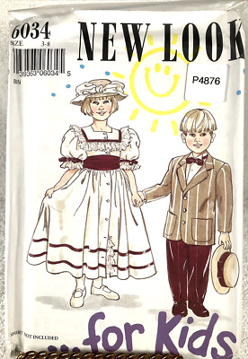 New Look Sewing Pattern 6034 Sz. 3-8 Girls/ Boys Special Occassion ...