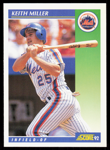 1992 Score 462 Keith Miller New York Mets | eBay