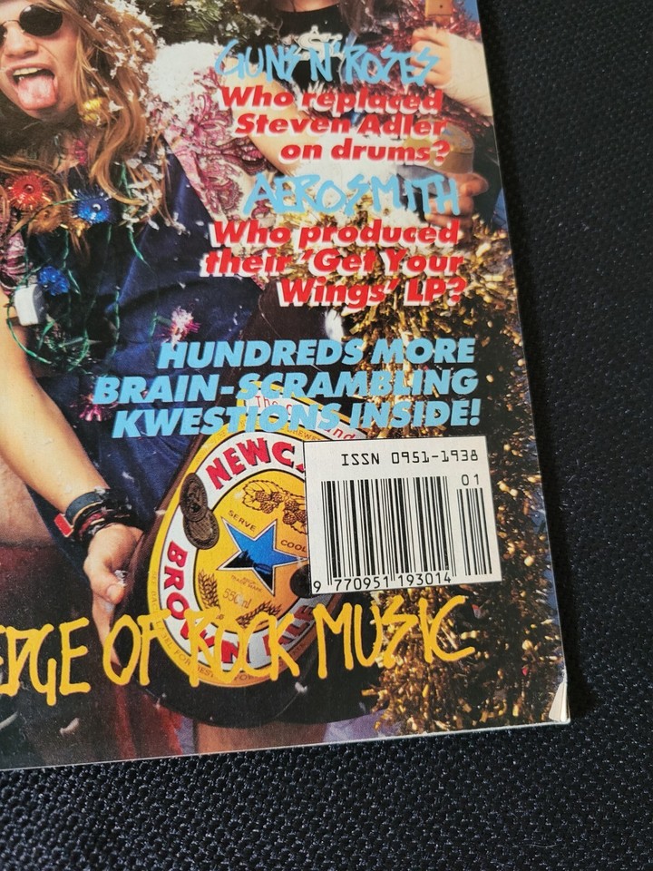 Kerrang! Magazine, Kerrangmas Kwizz 1990 Edition, GNR, Iron Maiden ...