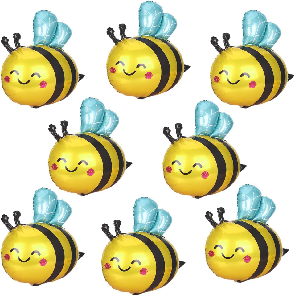 8 PCS Bee Balloons for Bee Birthday Party Decorations Bee Party Bee ...