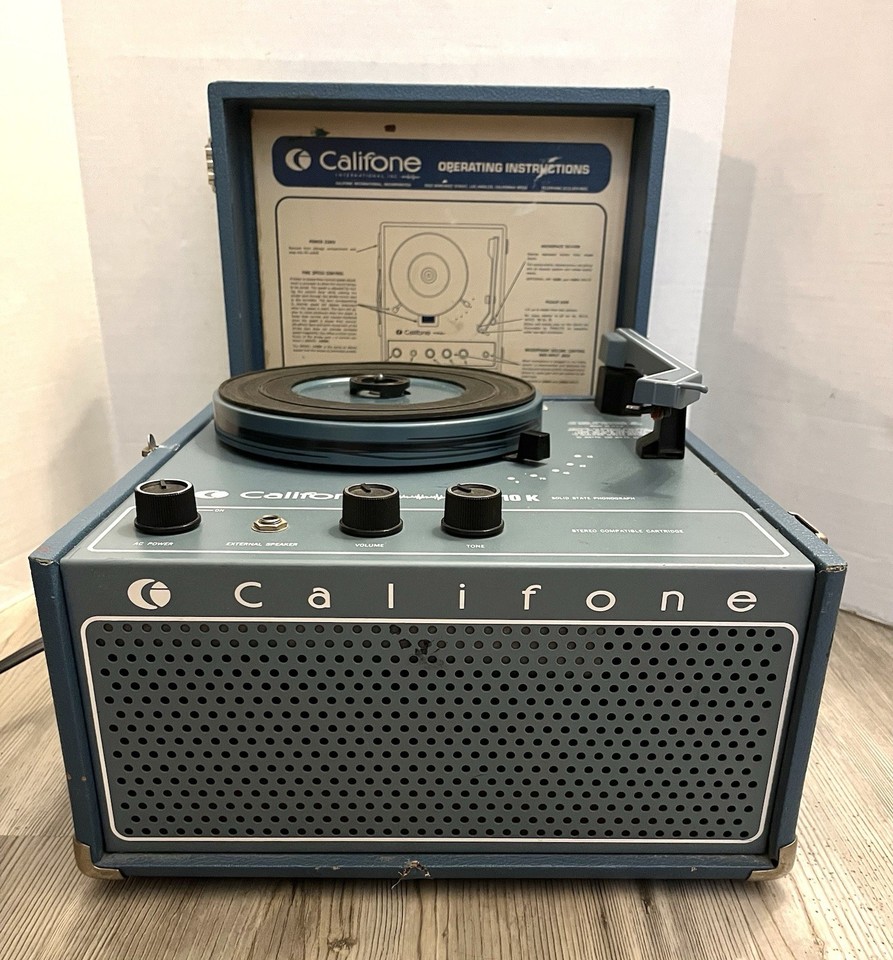 Vintage CALIFONE 1410K Portable Vinyl Record Player Solid State ...