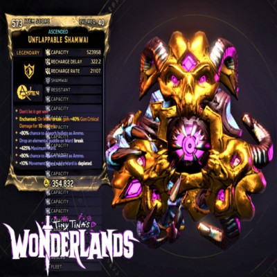 (PS/XBOX/PC) TINY TINA WONERLANDS MODDED UNFLAPPABLE SHAMWAI 🛡️ Level ...