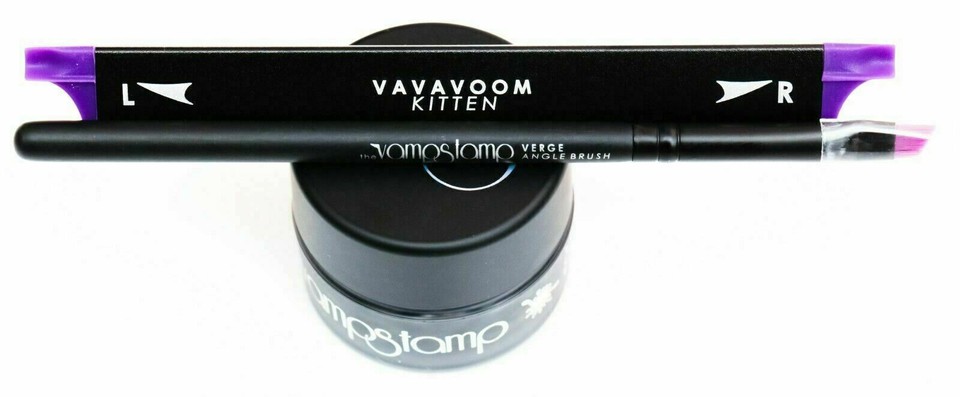 Vamp Stamp Vignette I Vavavoom Wing Kitten Stamp Vink Eyeliner Brush | eBay
