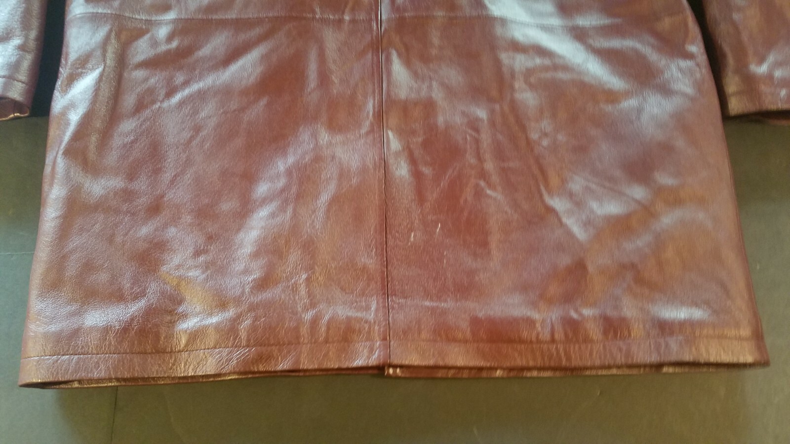 Marc Mattis Women’s Leather Jacket Size L Large Burgundy Button Front ...