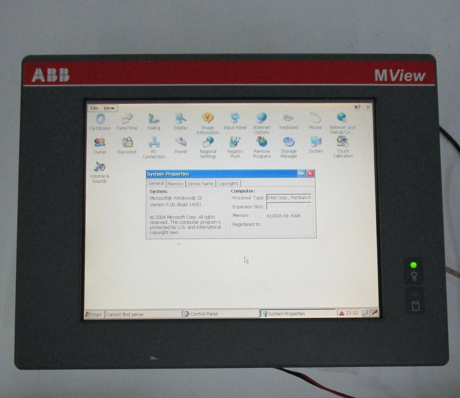 ABB PPC7508-ZB01A MNS iS MView Interface homme-machine | eBay