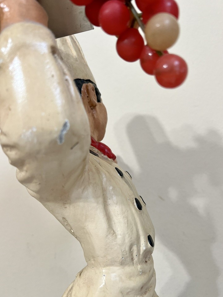 Vintage Winking Chef Waiter Figurine Kitchen Restaurant Decor French 18 ...