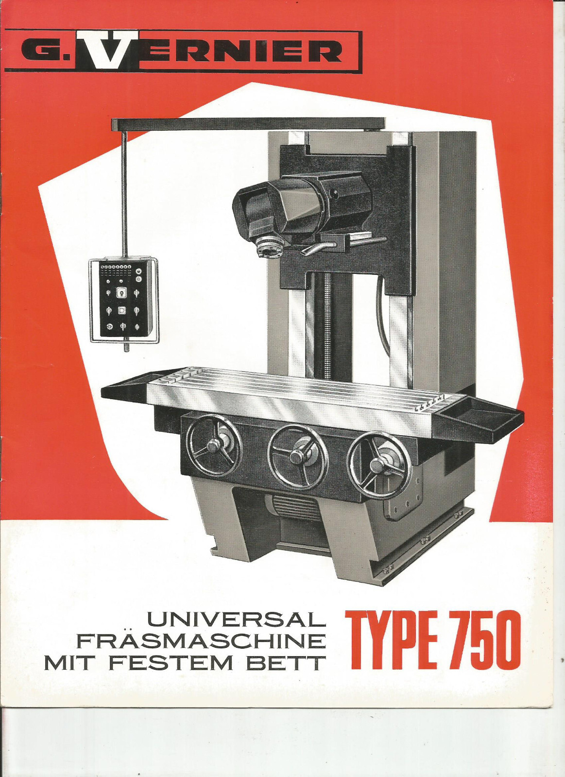 VERNIER 06 NICE - MACHINE OUTIS 750 - FRASMASCHINE / catalogue brochure ...