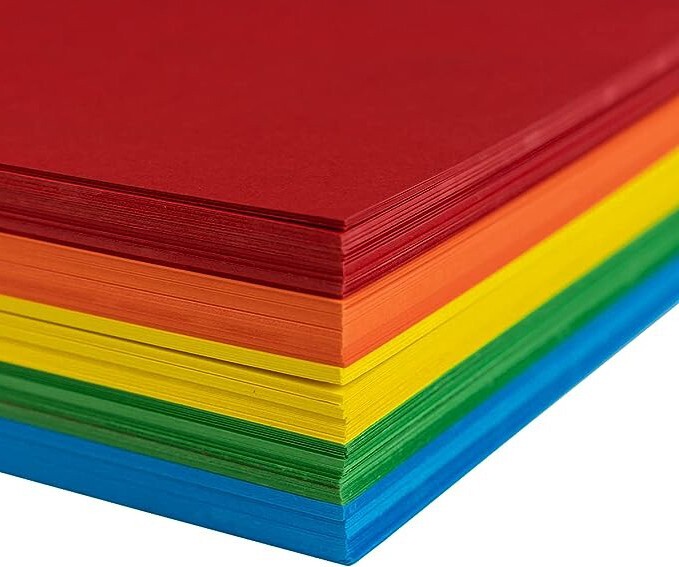 A4 Mixed Coloured Card Intensive Colour Mix 20 Sheets 220gsm 10 Colours ...