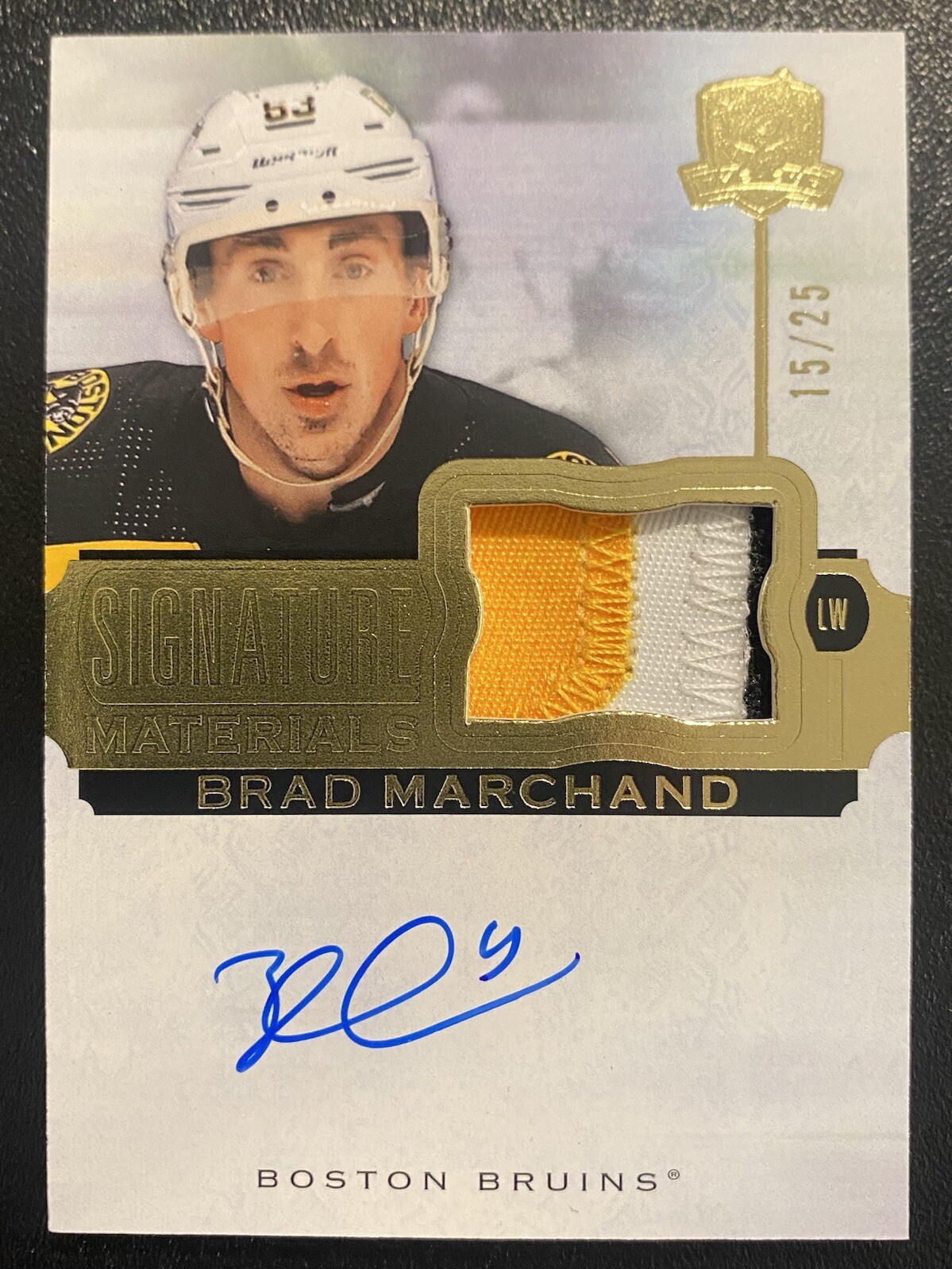2022-23 UD The Cup Brad Marchand Signature Materials Patch Auto BRUINS ...