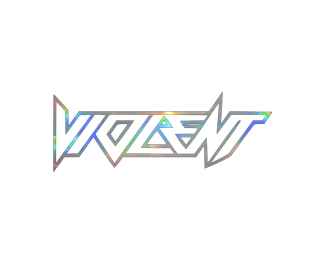 Windshield Decal Sticker VIOLENT Window Clique Oil Slick Rainbow ...