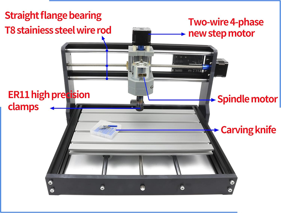 Versatile Compact 3 Axis CNC Router Kit for Wood, Acrylic & PCB ...