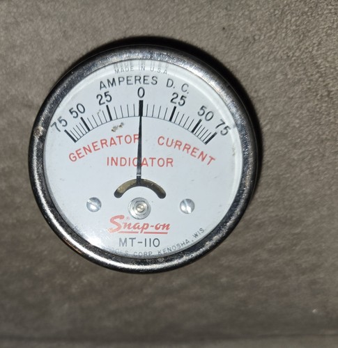 SNAP-ON TOOLS GENERATOR CURRENT INDICATOR METER - MT-110 USA - GAUGE ...
