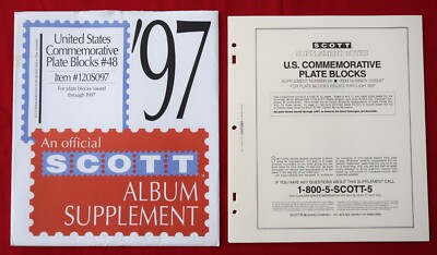 Scott Album Supplement United States Commemorative Plate Blocks #28 ...