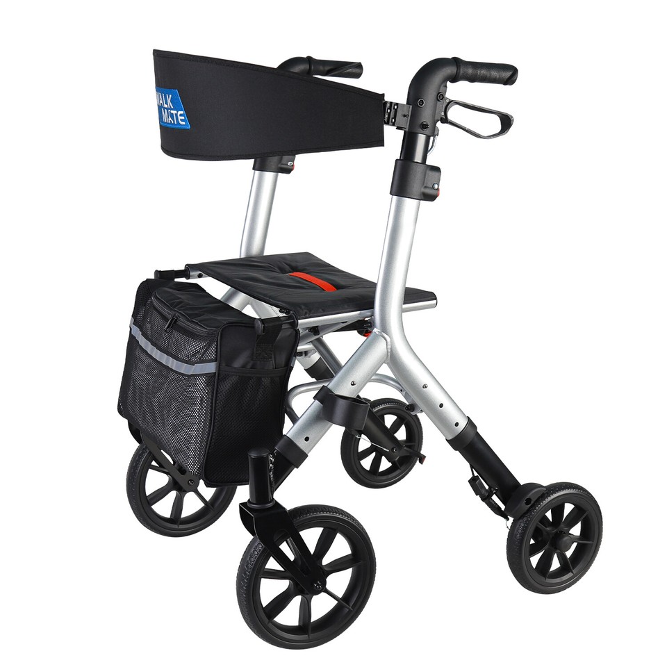 Walk Mate Rollator Pro Walker for Seniors Taller 5~7ft W/ Height ...