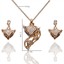 Charming 2 And 4 Pieces Gold Filled Crystal Fox Head With Tail Jewelry ...