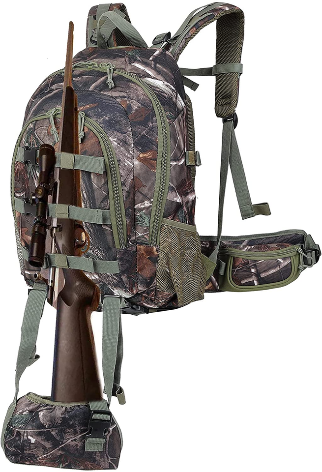 LARGE Hunting Backpack Rifle Holder Pouch Shotgun Outdoor Daypack Bag ...