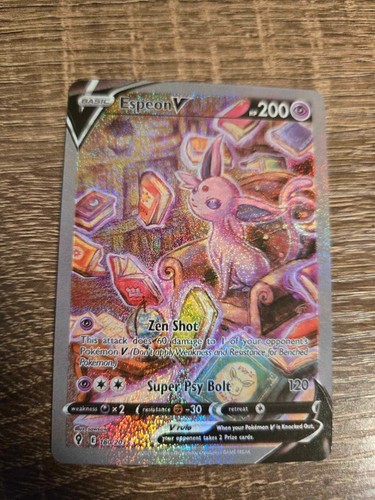 Espeon V Pokemon Card VMAX Rainbow GX ACG GX EX Alt HOLO READ ...