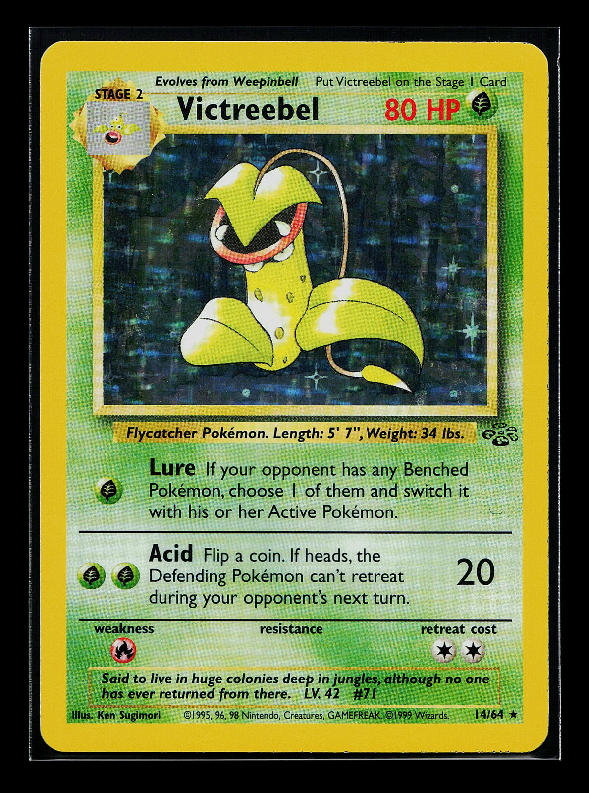 Pokemon Victreebel Card