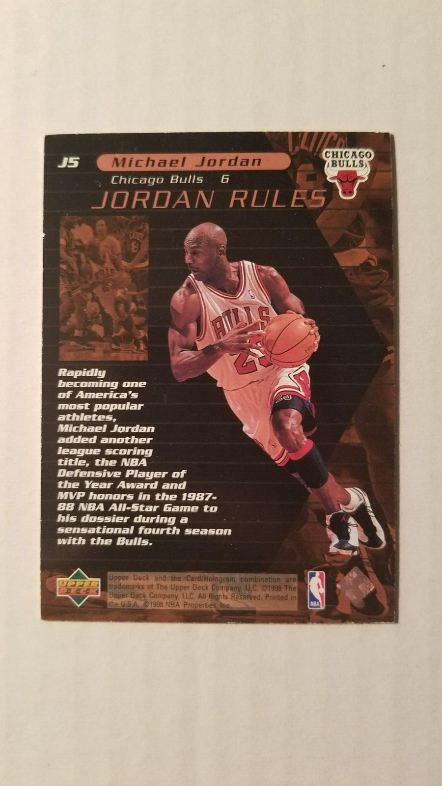 Michael Jordan 1998-99 Upper Deck Jordan Rules #J5 Wizards Bulls NC | eBay