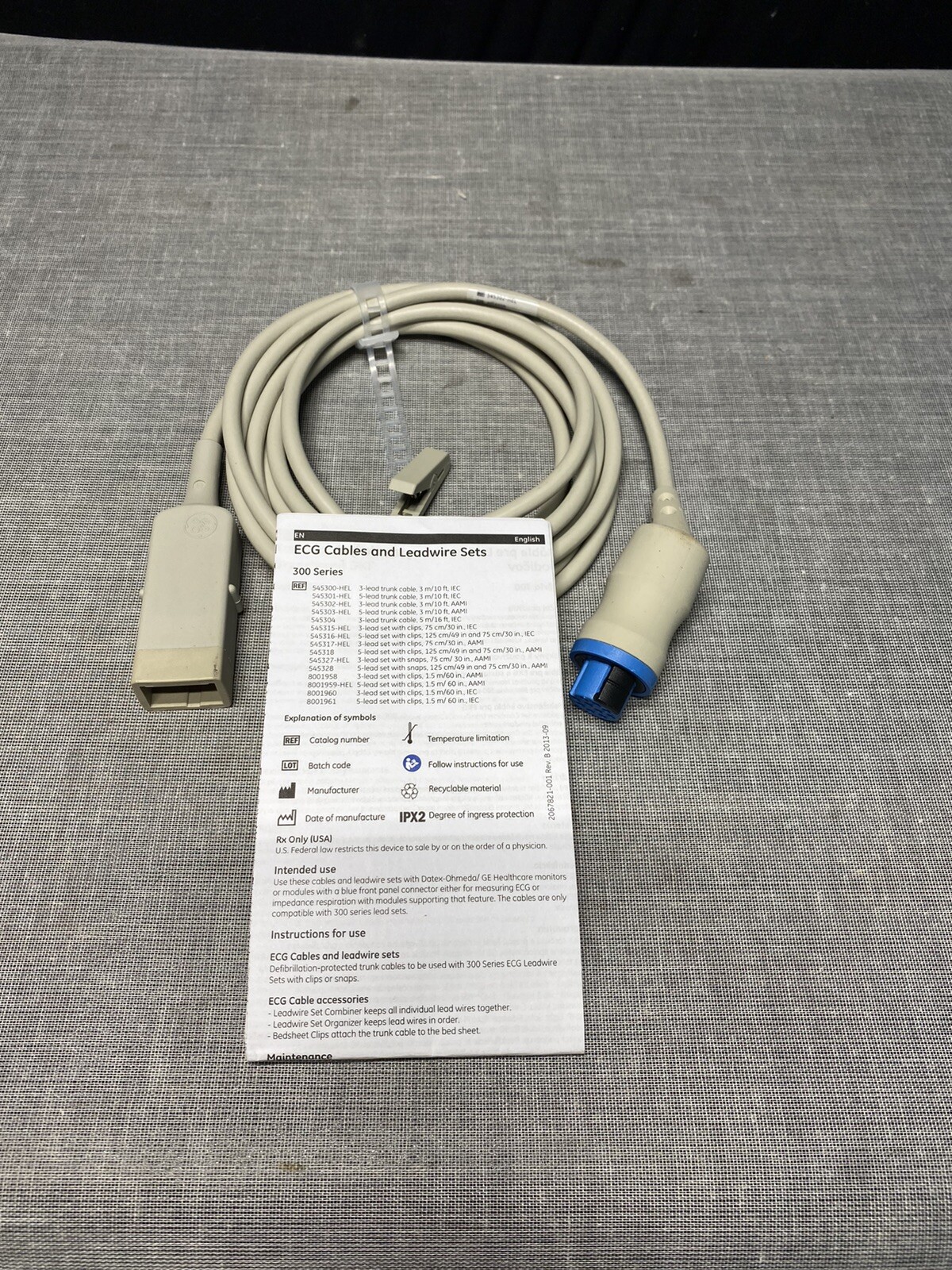 GE (Datex Ohmeda) 10 Pin to 3 Lead Dual ECG Trunk Cable - OEM - 545302 ...