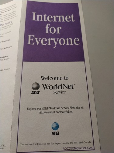 Vintage 1996 AT&T WorldNet Interner for Everyone software pamphlet | eBay