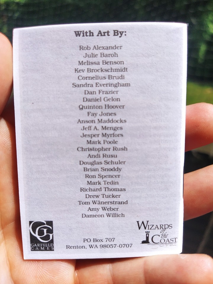 Limited BETA Starter DECK Magic MTG Gem Mint 1993 + Rulebook - EMPTY ...