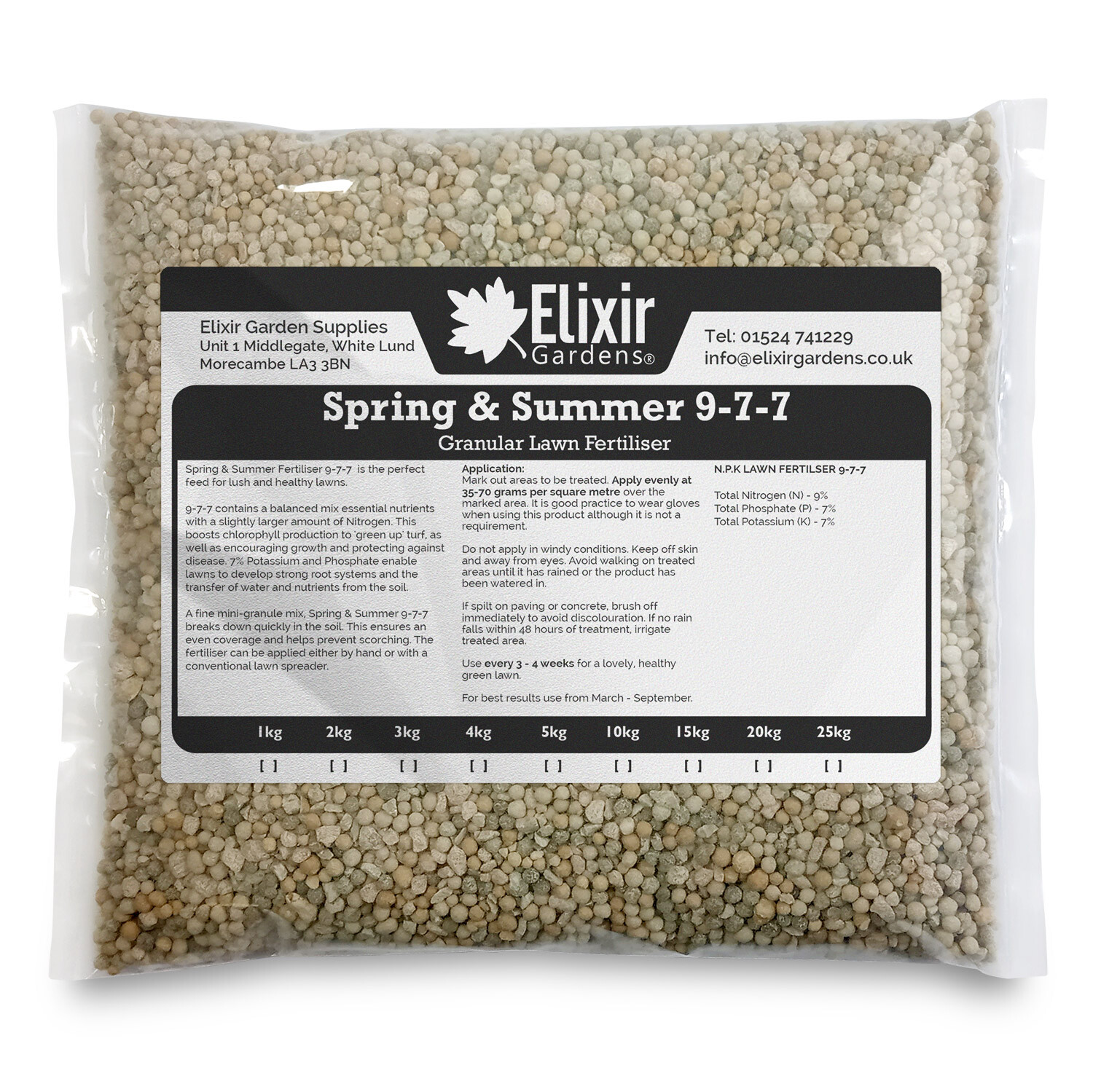 Spring & Summer 9-7-7 Garden Lawn Fertiliser | Granular Grass Food/Turf ...