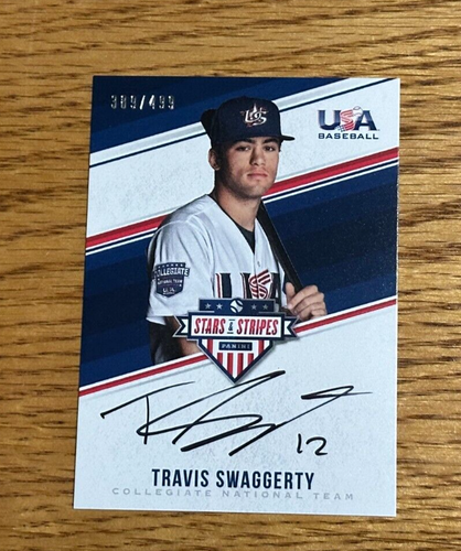 TRAVIS SWAGGERTY 2018 Panini USA Baseball Stars & Stripes #TS Auto /499 ...