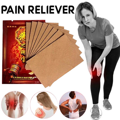 8 Pain Relief Patches DEEP HEAT PLASTERS Pads Muscle Back Aches Herbal ...